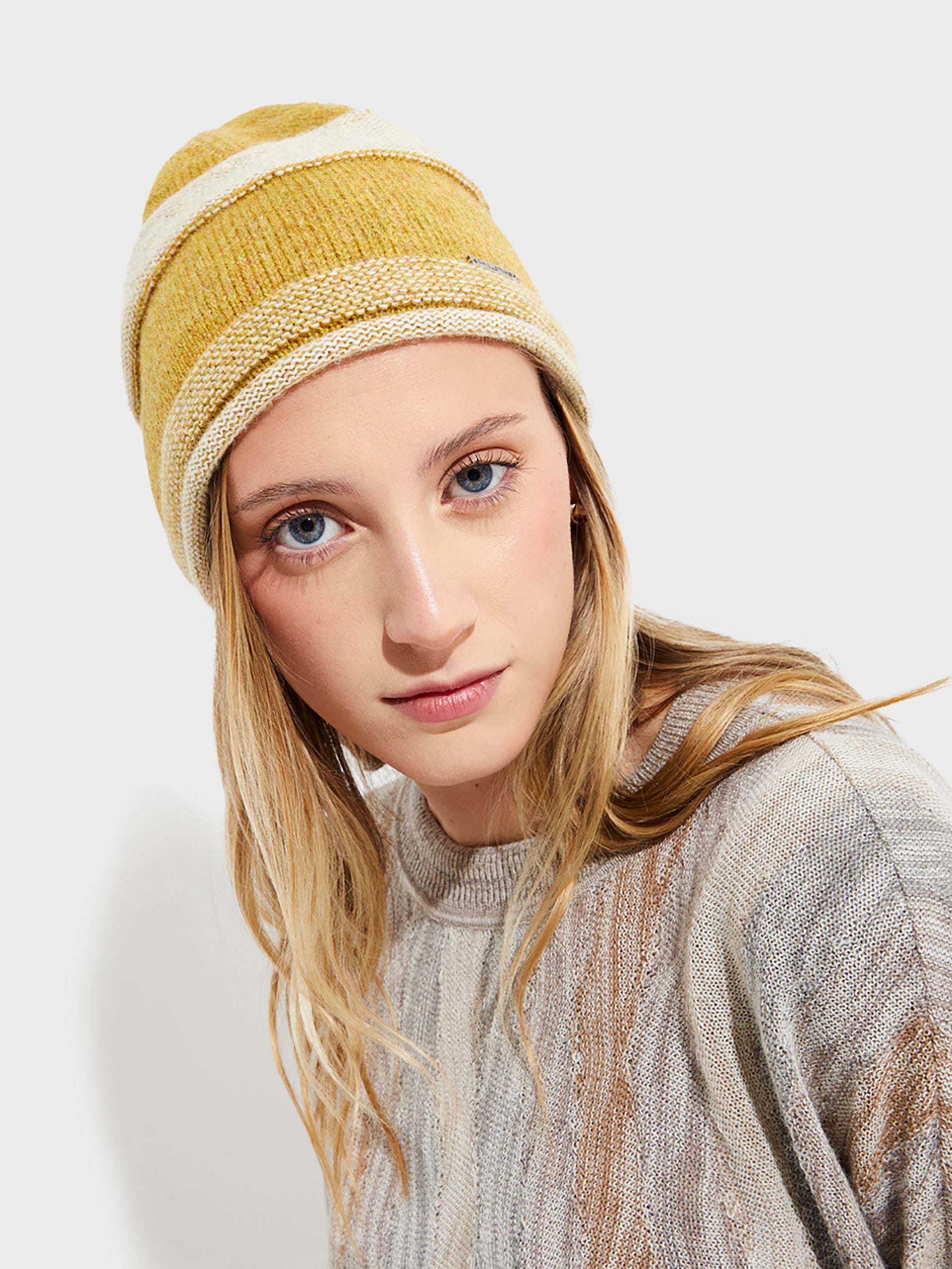 Ydris Hat Baby Alpaca Color Yellow