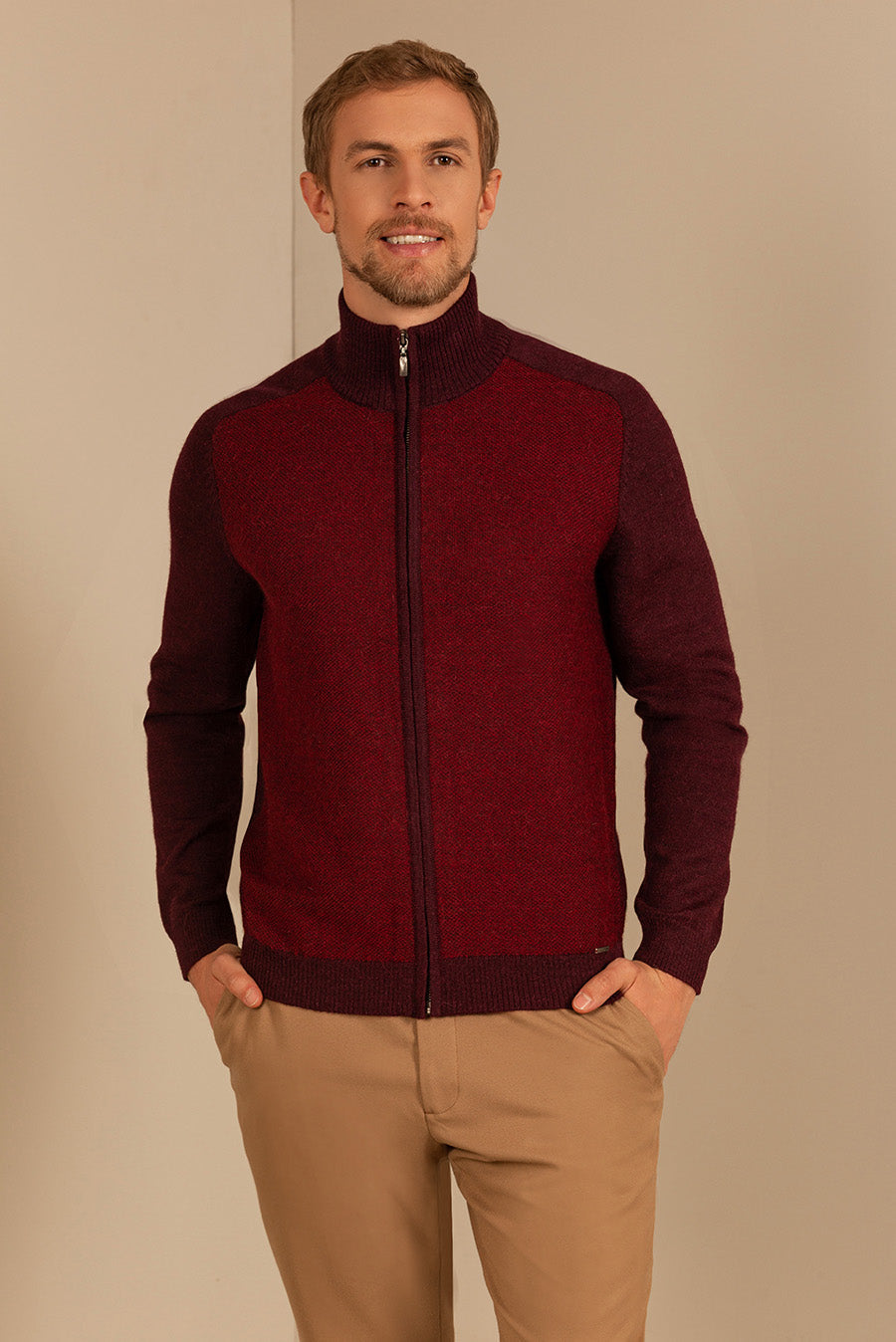 Simon Cardigan Baby Alpaca Color Bitter