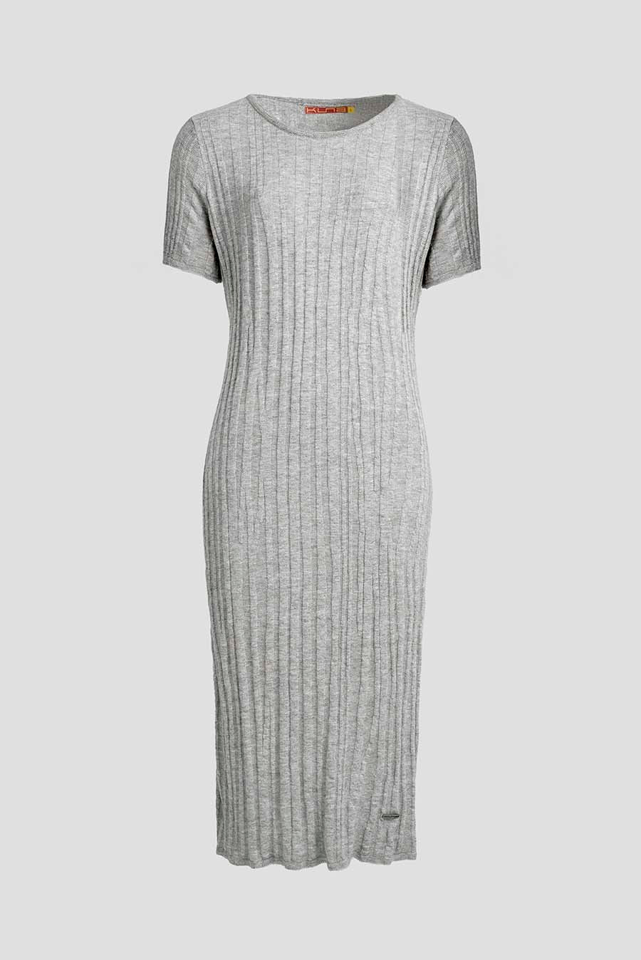 Wasabi Dress Cotton & Baby Alpaca Color Grey