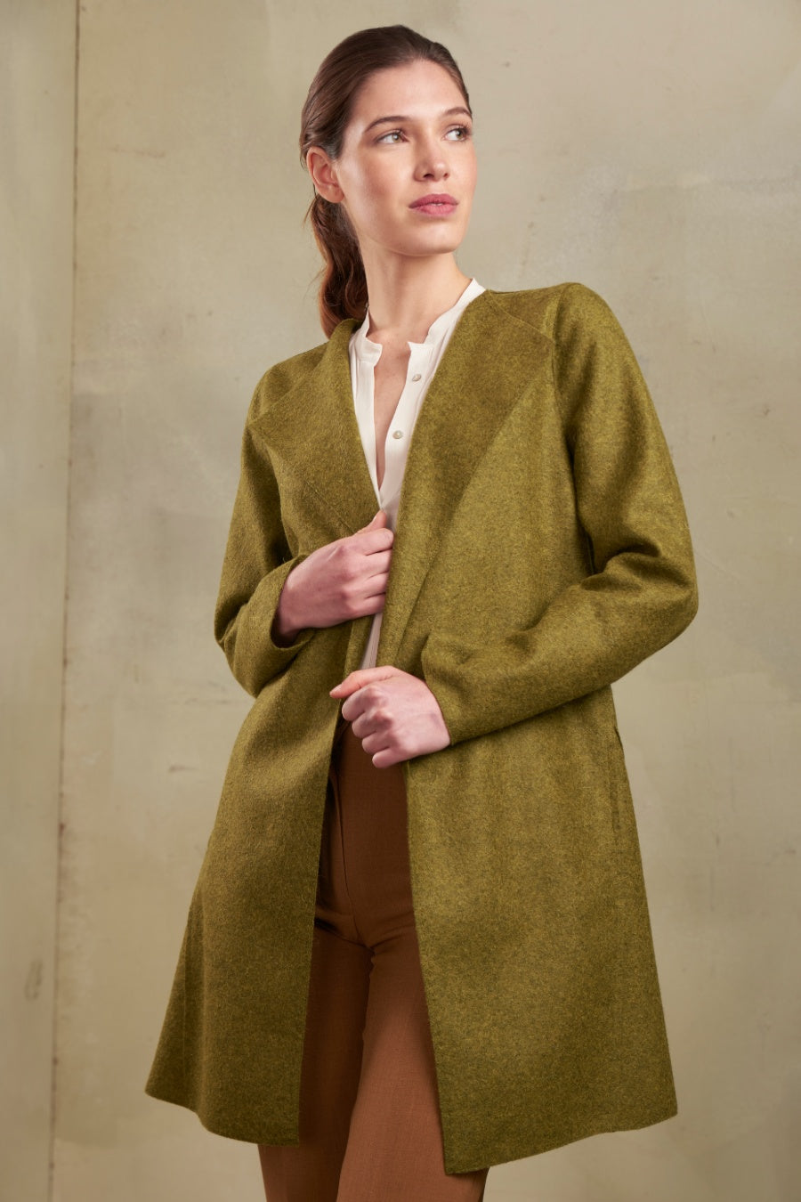 Renovata Coat Alpaca & Wool Color Avocado