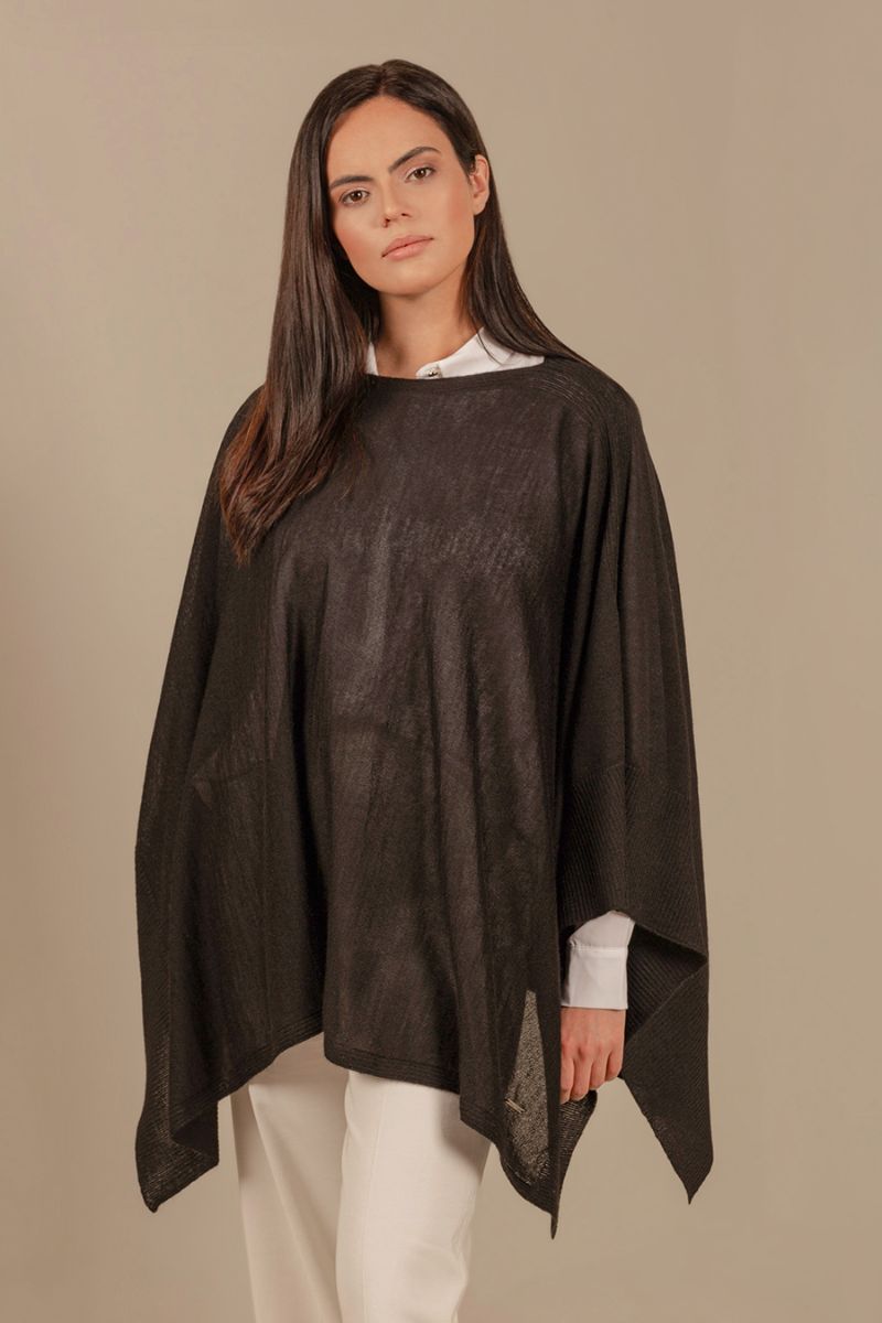 Udaipur Poncho Baby Alpaca Color Black
